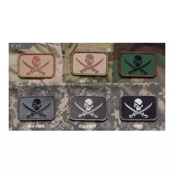 Mil-spec Monkey Tactical Patch With Velcro - Pirate Skull Flag