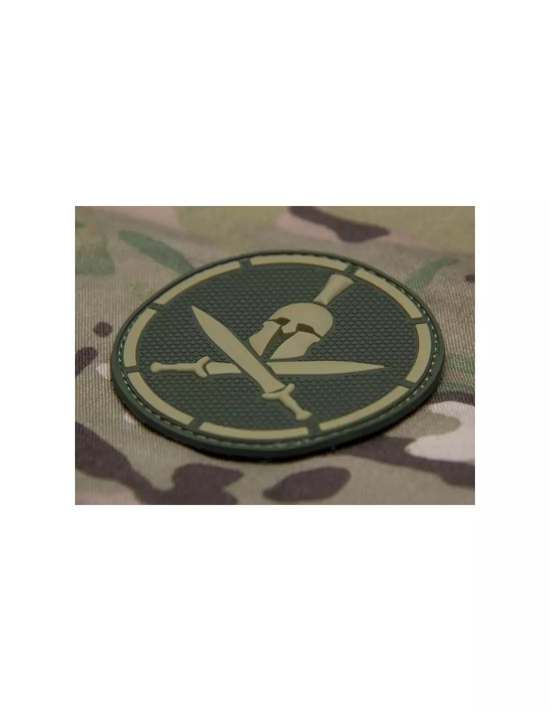 Mil-spec Monkey Tactical Patch With Velcro - Spartan Helmet PVC
