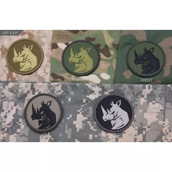 Mil-spec Monkey Tactical Patch With Velcro - Rhino Head PVC